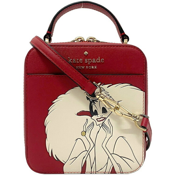 kate spade | Bags | Kate Spade 2way Bag Red White Gold Disney K897 ...
